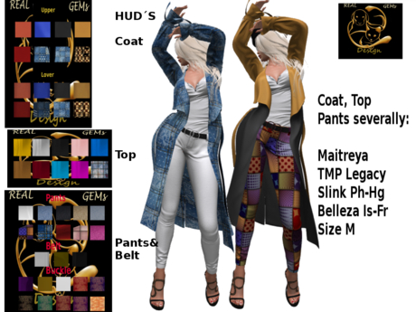 Second Life Marketplace - [RG] Coat-Top-Pants Outfit Fatpack (DemoBox)